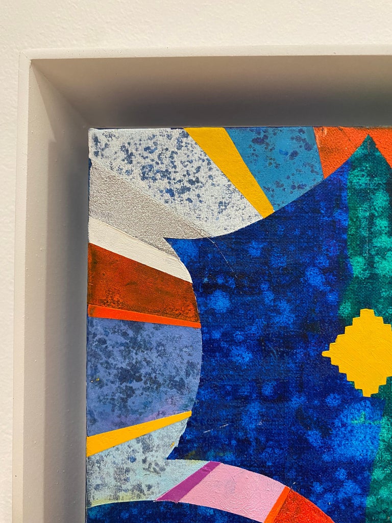 Mary Judge - Pollinator, Geometric Abstract Painting, Blue, Green, Red ...