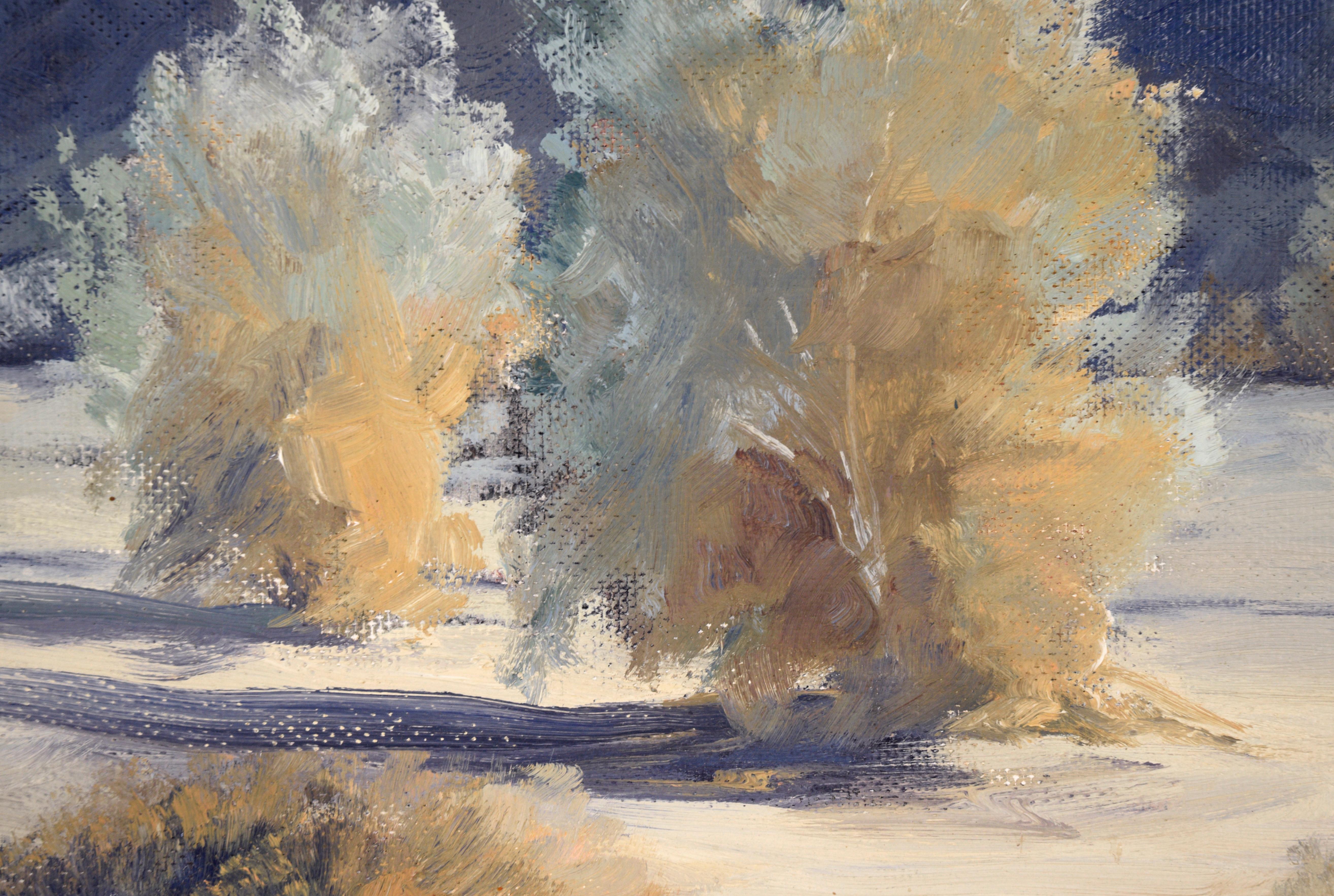 Mary Lee Barnes - "Palm Desert" - Landscape with Smoke Trees by Mary ...