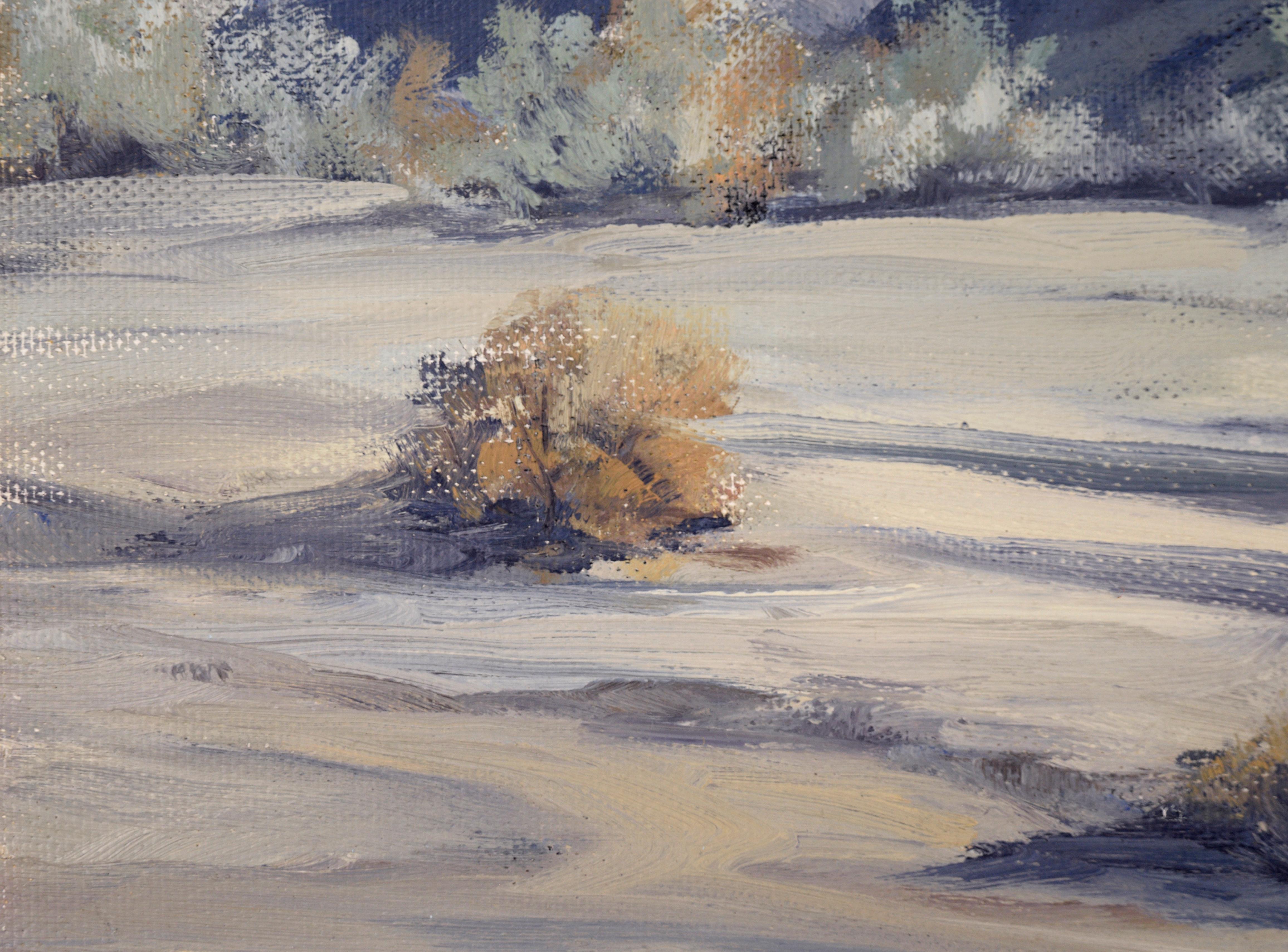 Mary Lee Barnes - "Palm Desert" - Landscape with Smoke Trees by Mary ...