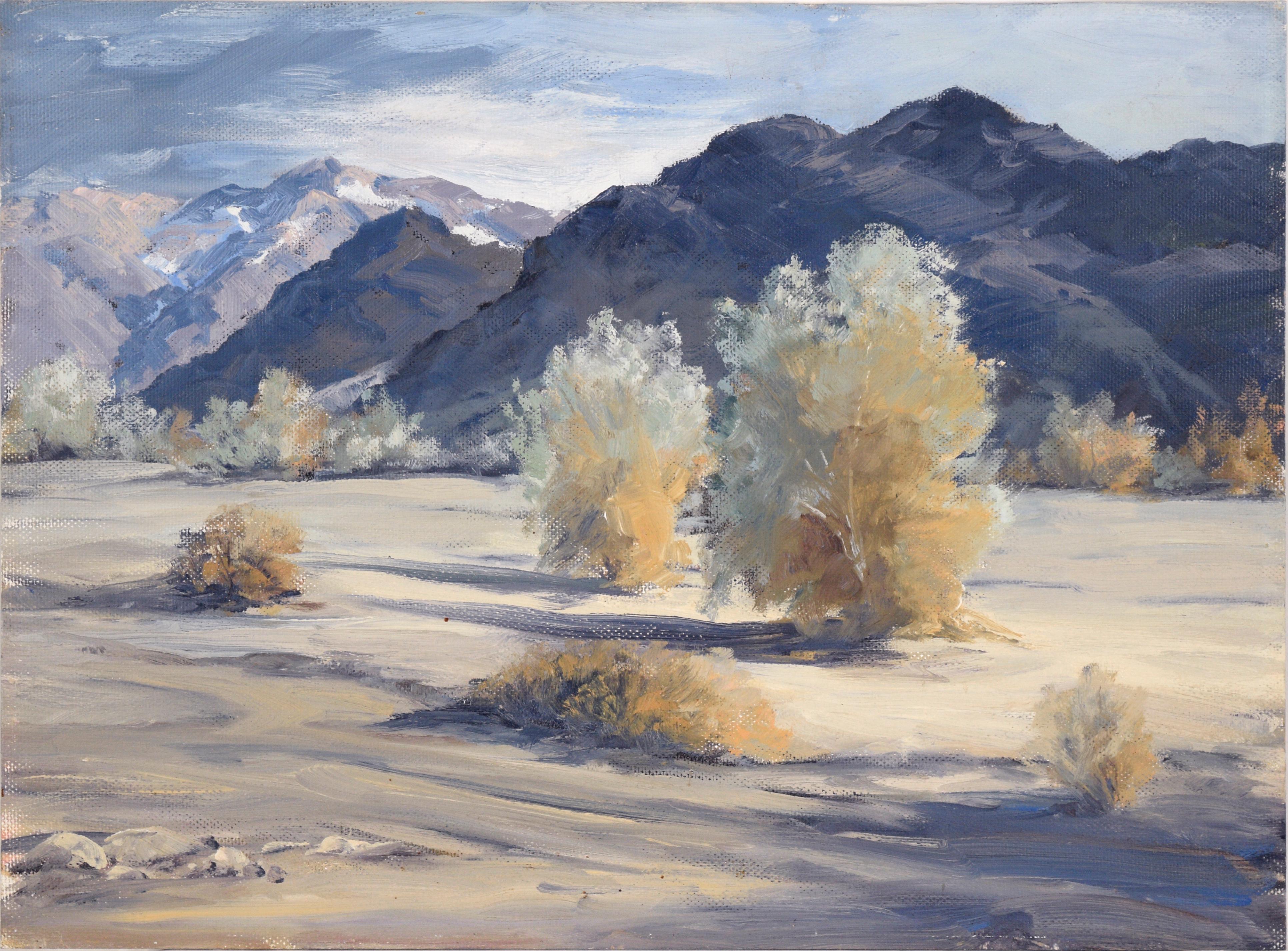 Mary Lee Barnes - "Palm Desert" - Landscape with Smoke Trees by Mary ...