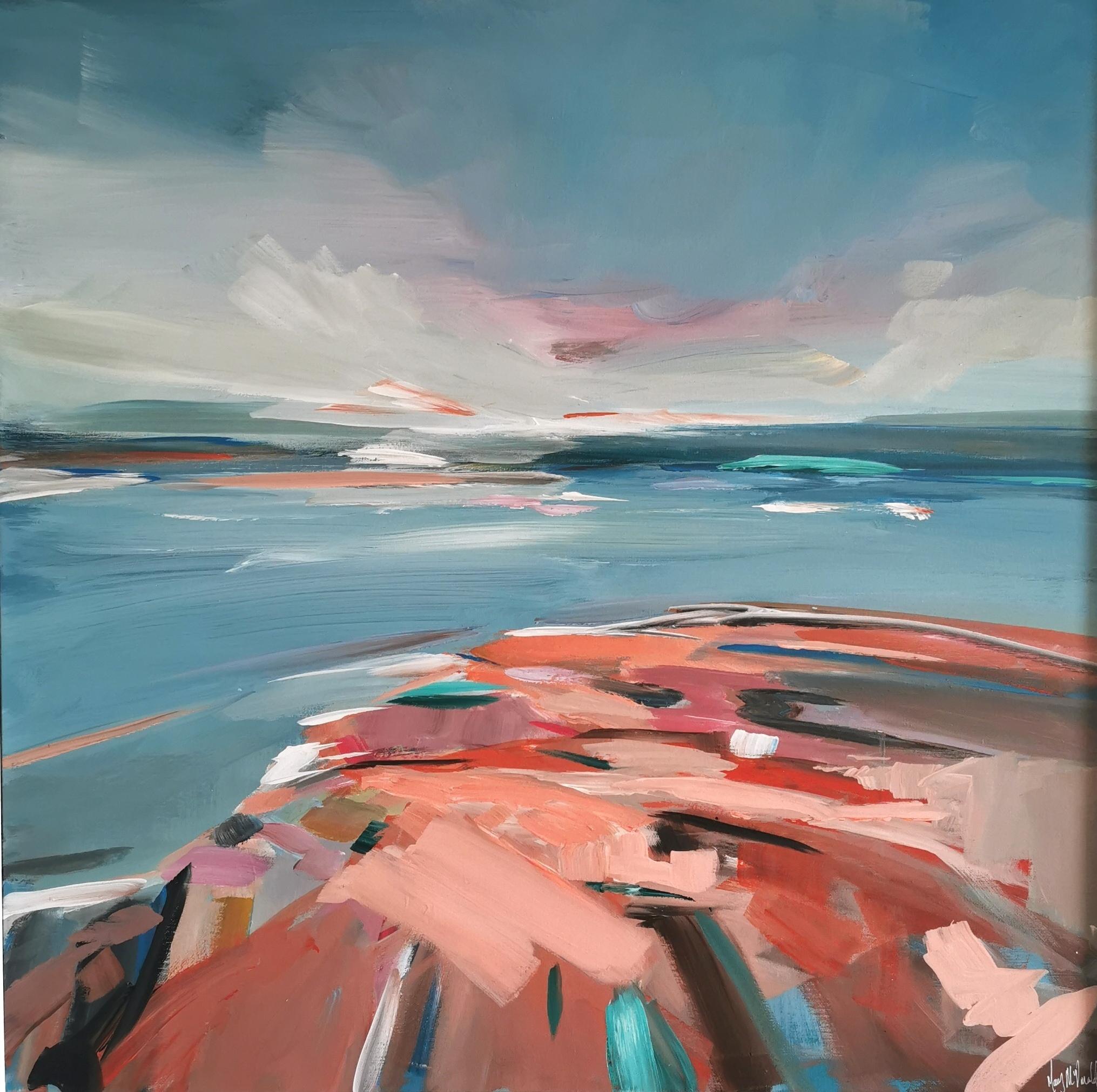 Scott Naismith - Clearing Mist, Scottish colourist, large abstract ...