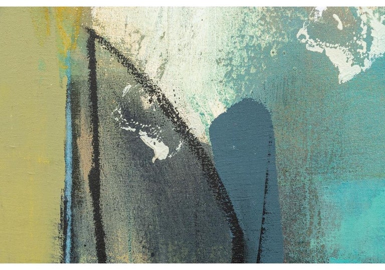 Mary Nomecos 'Am., 20th C.' Oil and Mixed Media On Canvas, Abstract ...