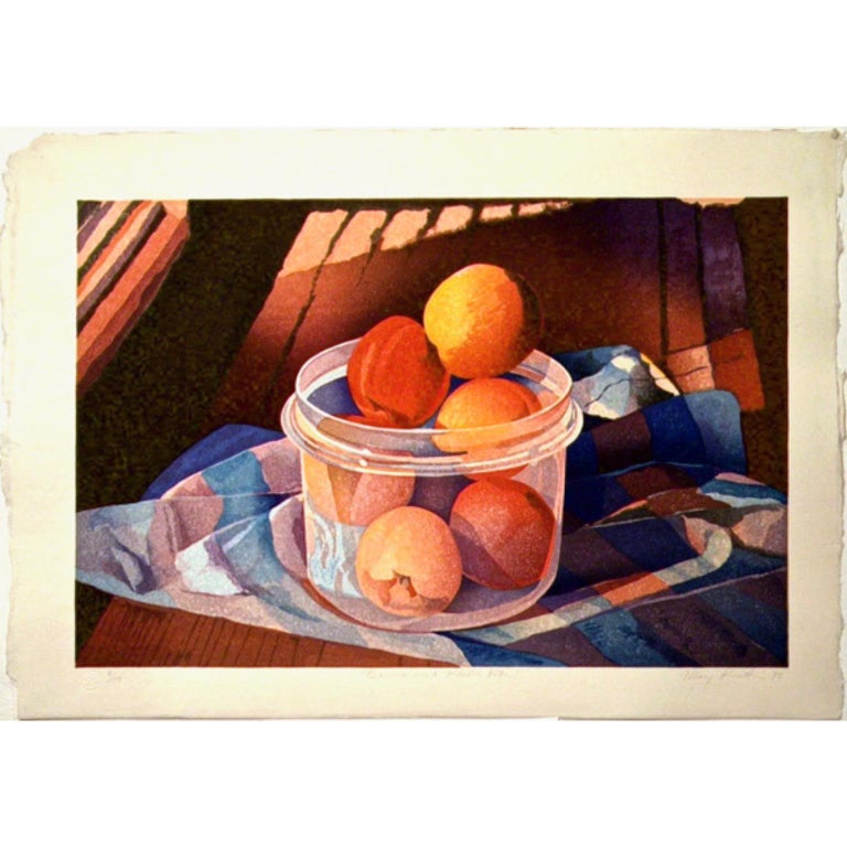 Mary Pratt - Peaches in a Plastic Pot For Sale at 1stDibs