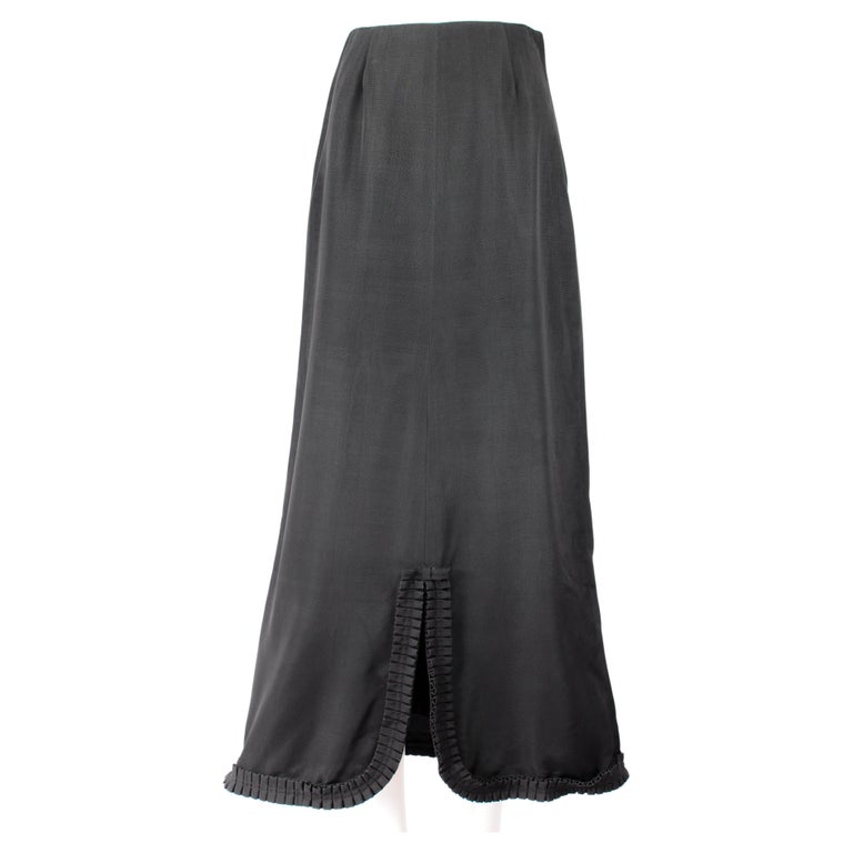 Mary Quant Ginger Group Maxi Skirt A-Line with Bow Ruffle Hem 1960s For ...