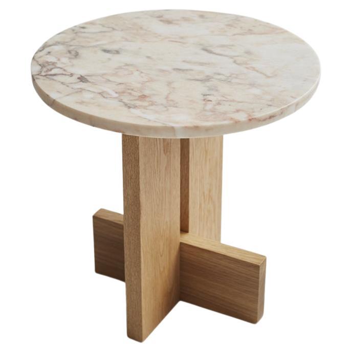 Axel Stone-Topped White Oak Side Table 18"Diameter by Mary Ratcliffe ...