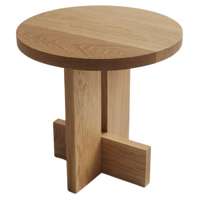 Axel Stone-Topped White Oak Side Table 18"Diameter by Mary Ratcliffe ...