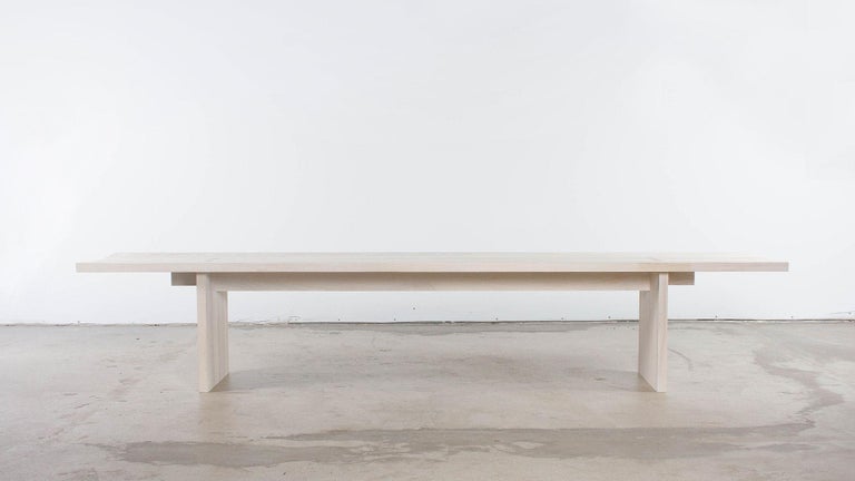 Handcrafted Solid White Ash Himes Bench 60"L by Mary Ratcliffe Studio ...