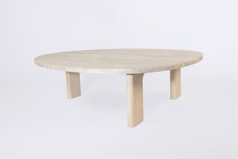 Vesta Stone Topped and Solid Ash Coffee Table 52"L by Mary Ratcliffe ...