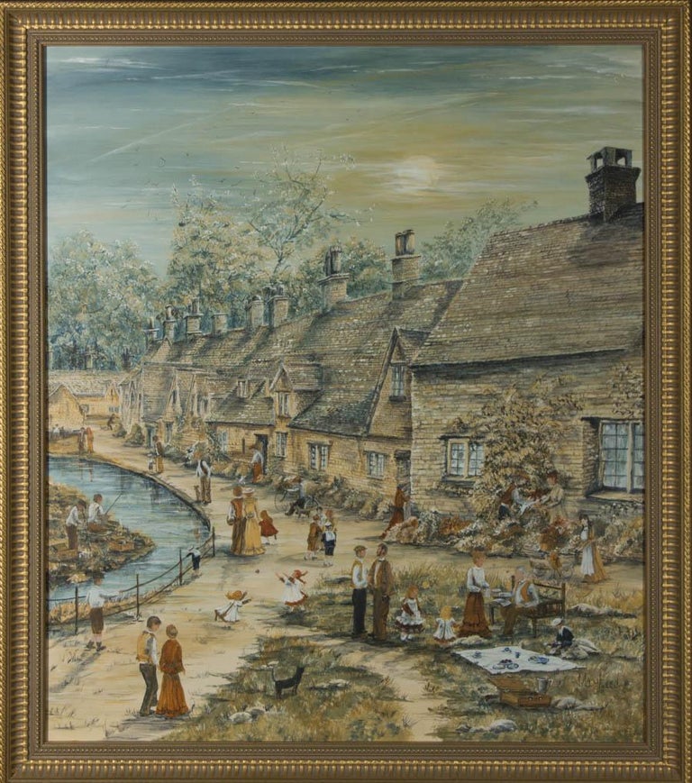 Mary Reed - Mary Reed - Signed and Framed 20th Century Acrylic, Bibury ...