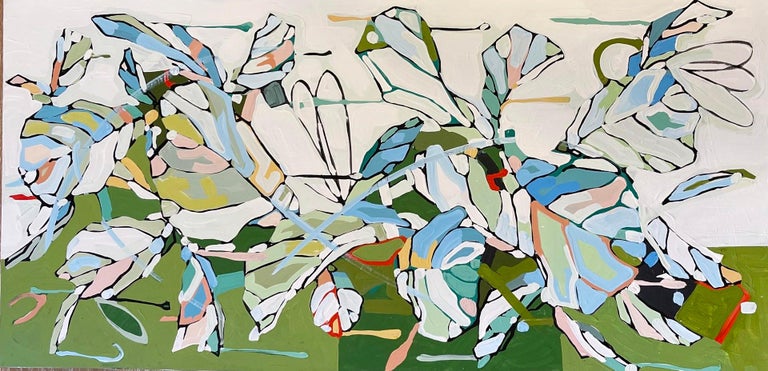Mary Singleton - Cassia, acrylic painting, abstract, nature, leaves ...