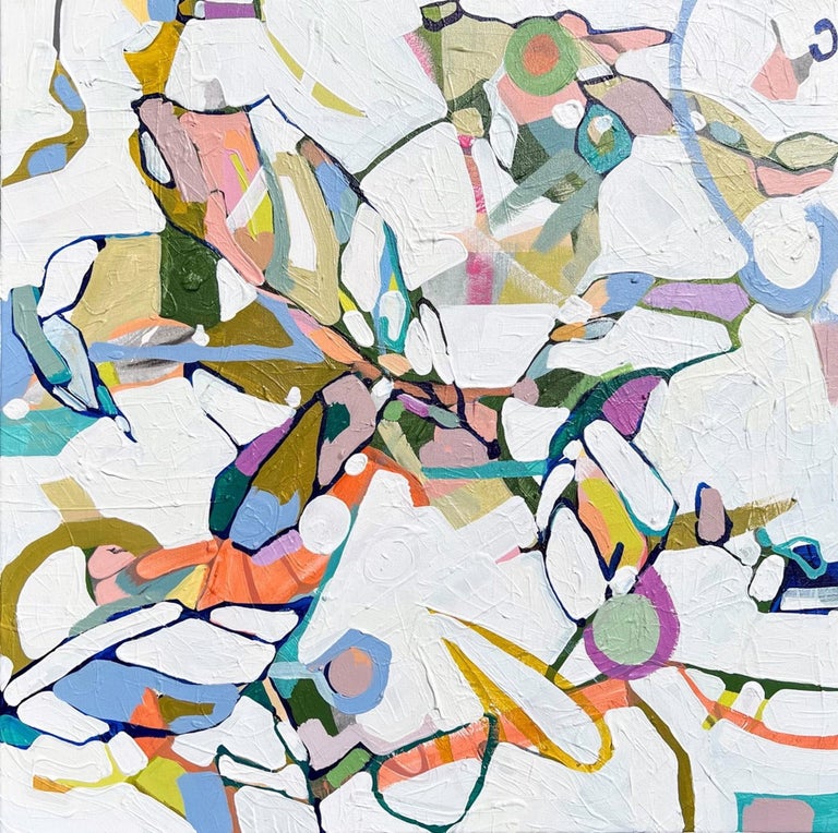 Mary Singleton - Fireflies, acrylic painting, abstract, contemporary ...