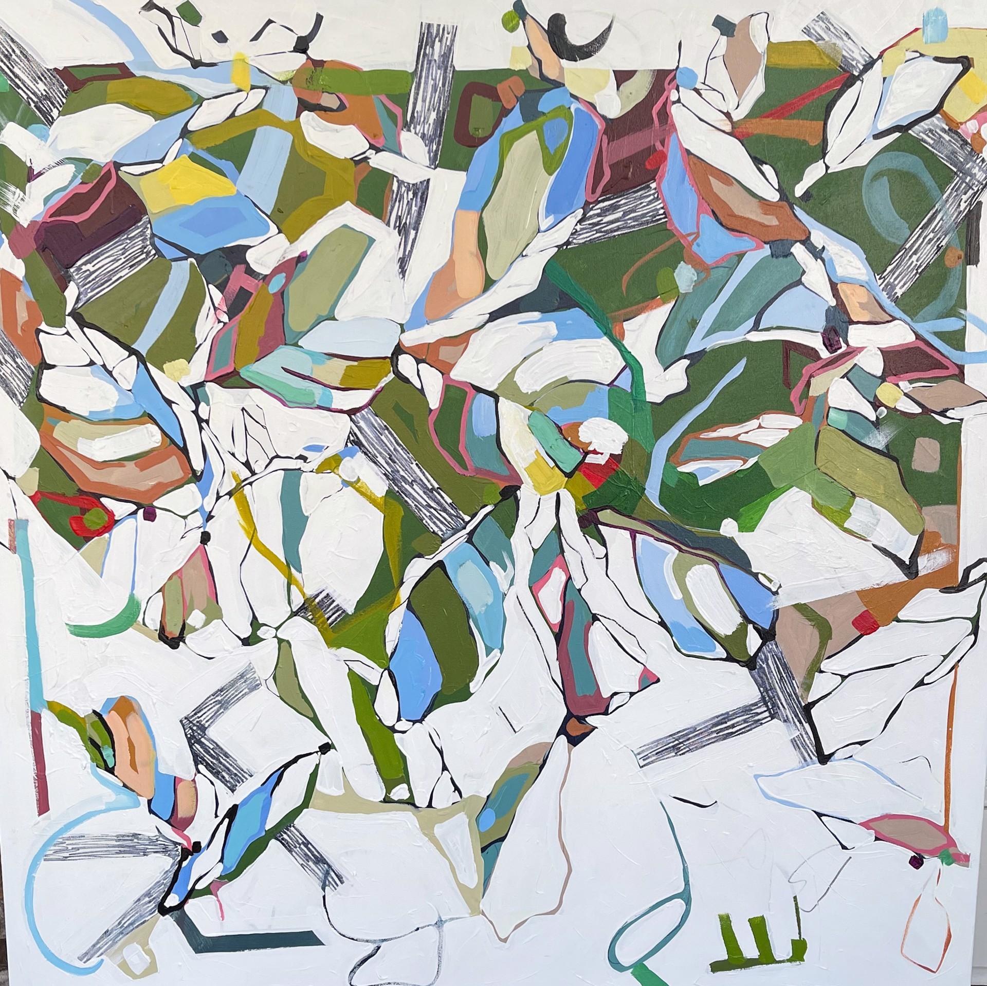 Mary Singleton - Cassia, acrylic painting, abstract, nature, leaves ...