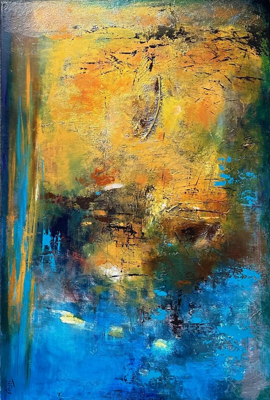 Mary Titus - Ocean Serenade - Mary Titus - Abstract Mixed Media Large ...