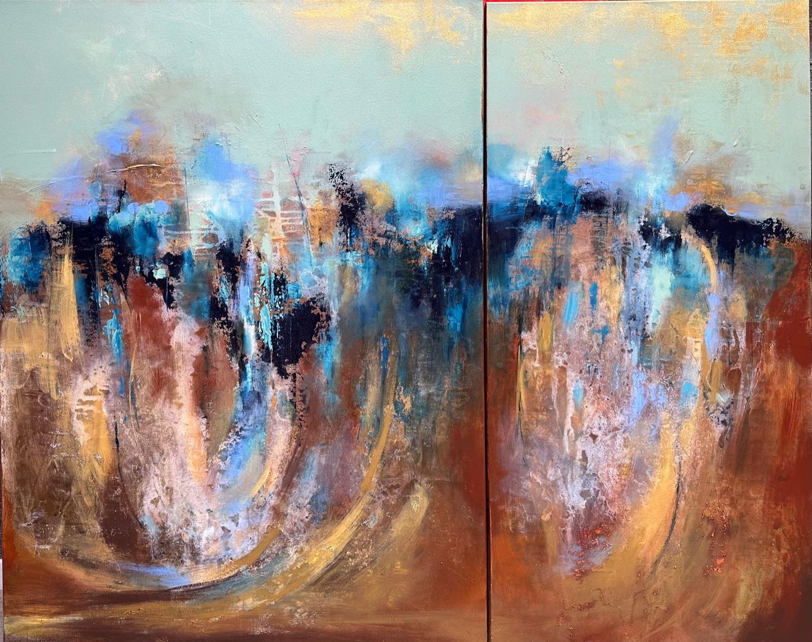 Mary Titus - The Horizon Diptych - Mary Titus - Abstract Landscape ...