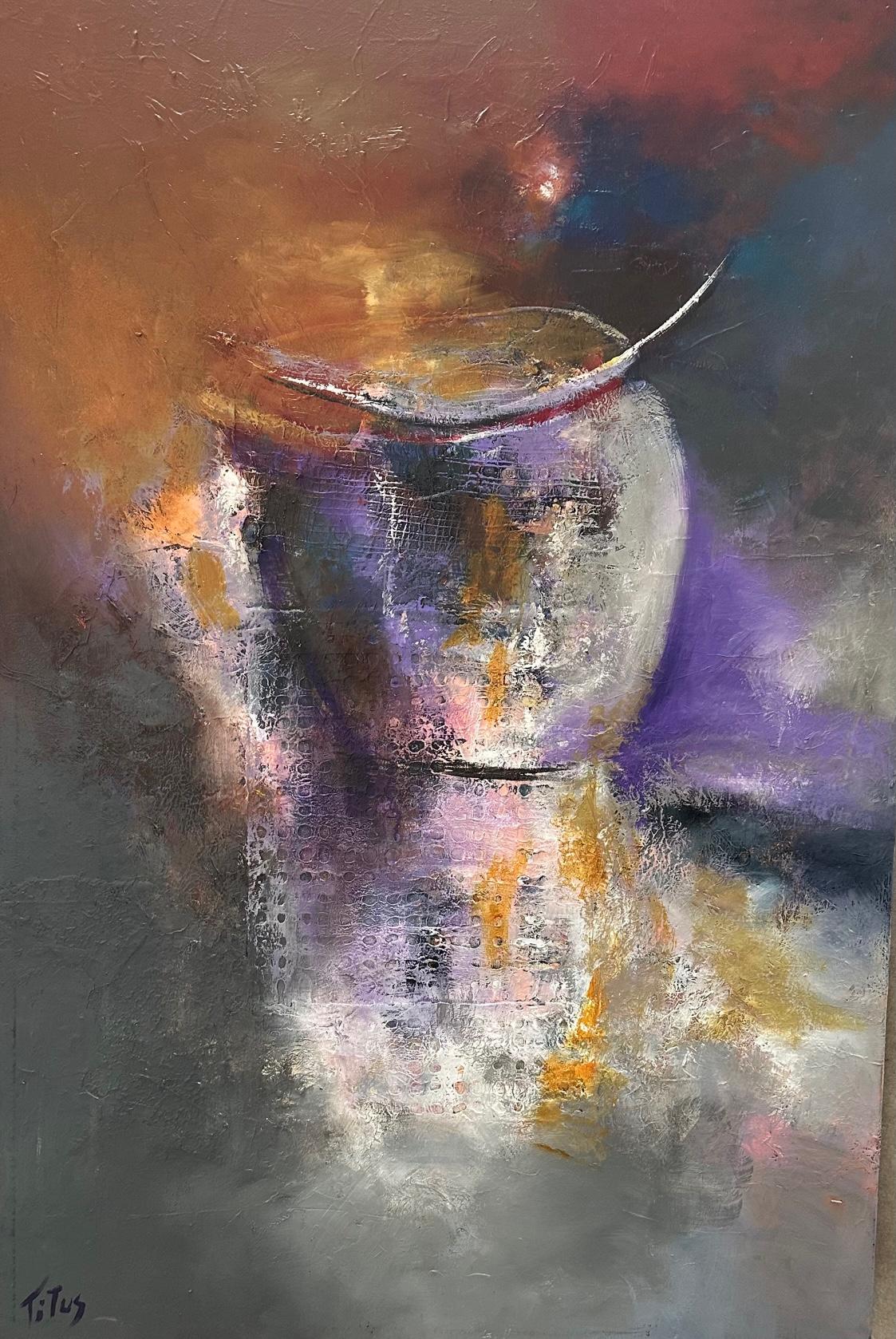 Mary Titus - The Moon - Mary Titus - Abstract Painting For Sale at 1stDibs