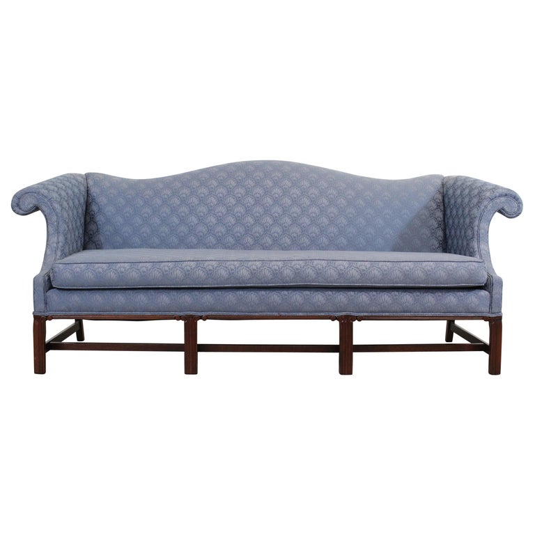 Colonial Chippendale Reproduction Camelback Sofa by Woodmark Inc at 1stDibs