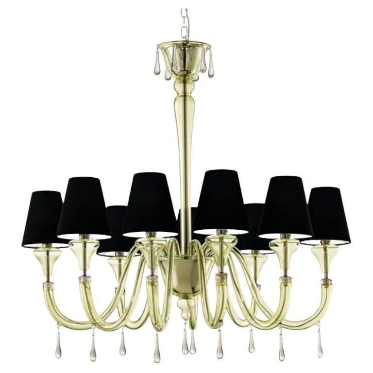 Maryland 5587 Chandelier - 9 Bulbs - Olive Green Venetian Crystal For ...