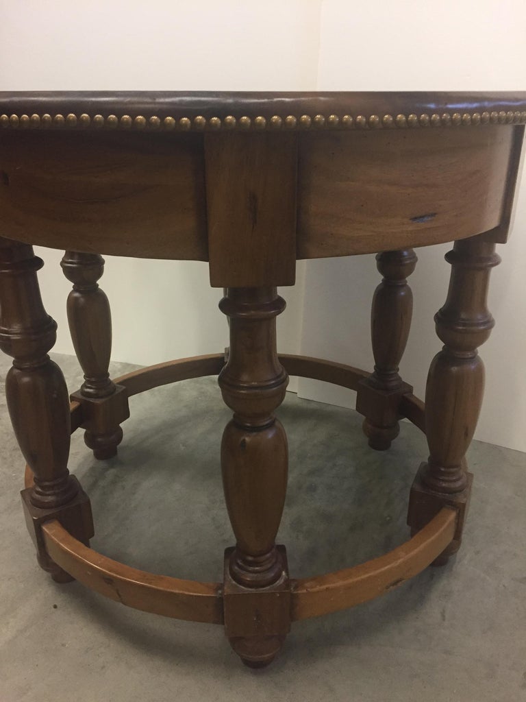 Masculine Jacobean Round Wooden Centre Table or Oversized Side Table at ...