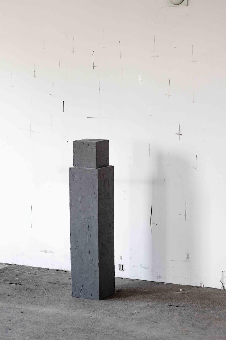 Mask Sculpted Plinth by Lucas Morten For Sale at 1stDibs