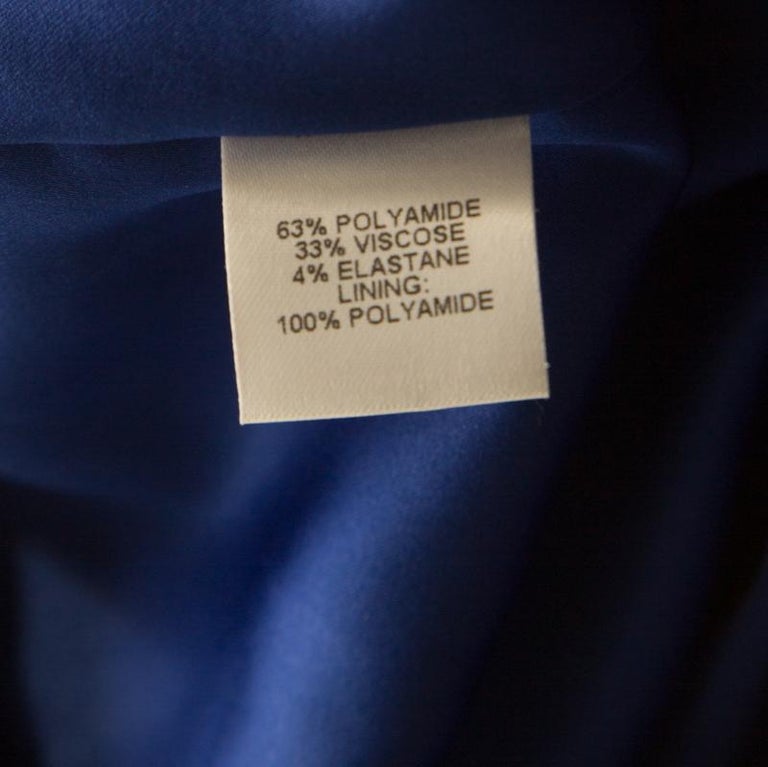 Mason Cobalt Blue Contrast Panel Detail Strapless Pencil Dress XS For ...