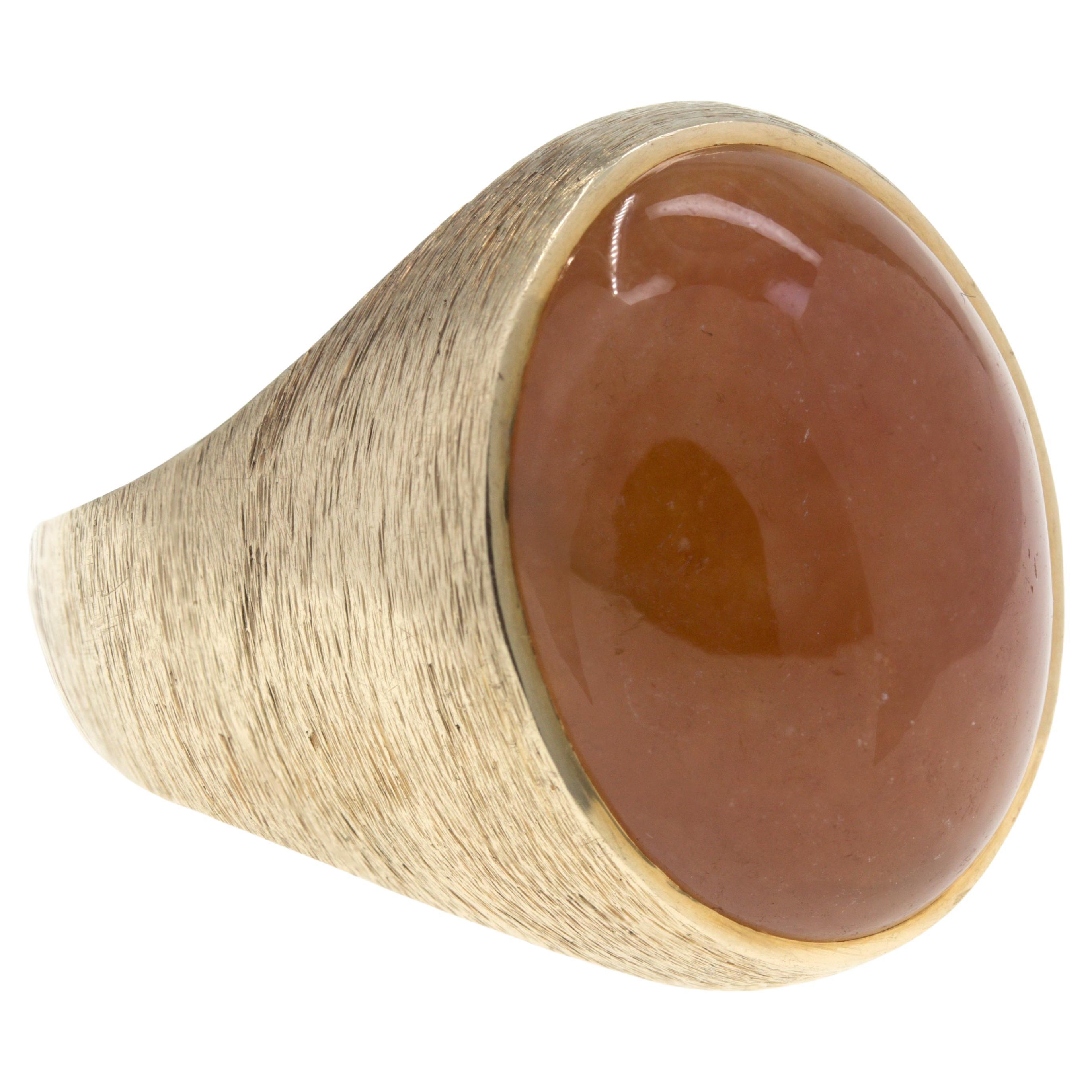 Mason Kay Certified Natural Red Jadeite Jade, 14K Yellow Gold Ring For ...