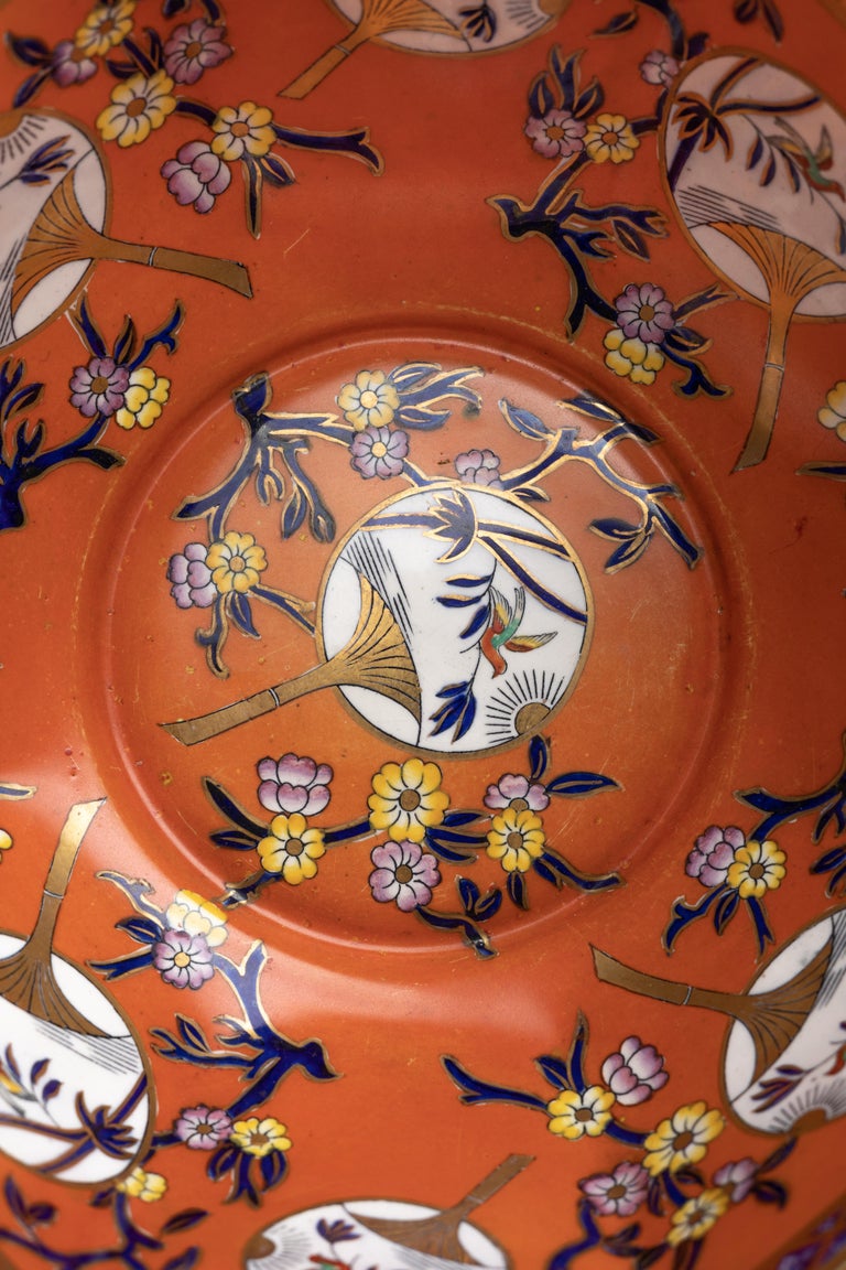 Mason's Ashworth Orange Chinoiserie Octagonal Bowl For Sale at 1stDibs
