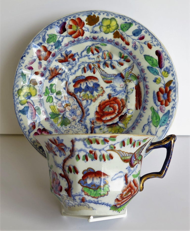 Mason's Ironstone Cup and Saucer in the Flying Bird Pattern, circa 1870 ...