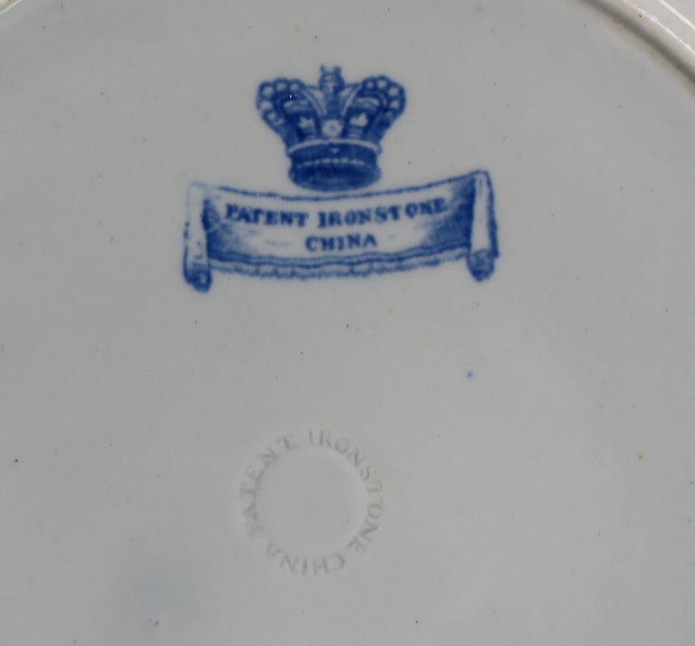 Masons Ironstone Dinner Plate in Blue India Pheasants Pattern, circa ...