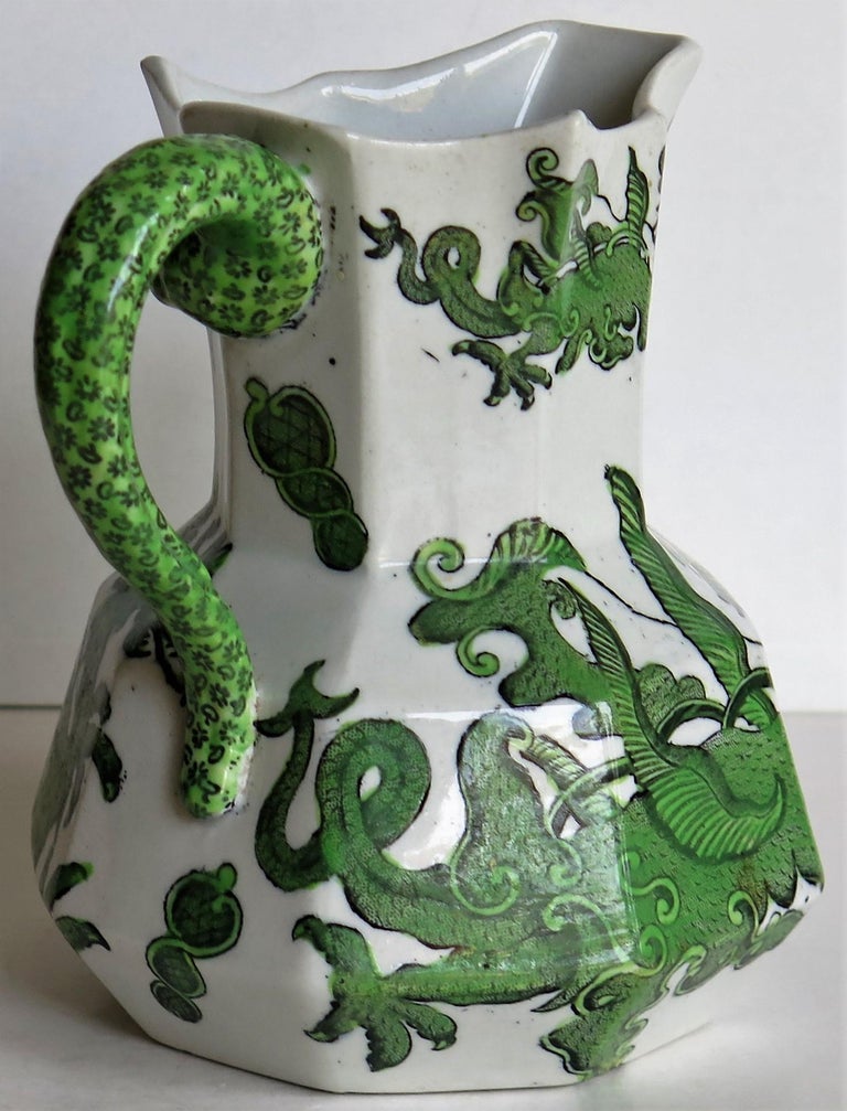 Mason's Ironstone Jug or Pitcher Green Dragon Chinoiserie Pattern ...