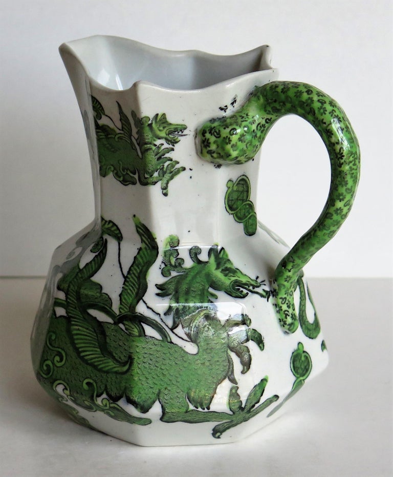 Mason's Ironstone Jug or Pitcher Green Dragon Chinoiserie Pattern ...