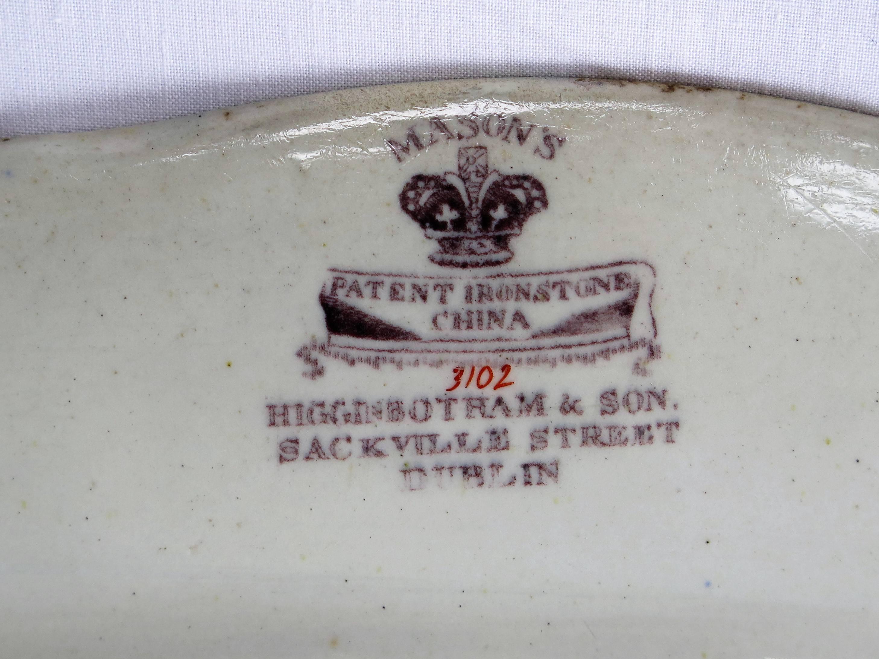 Mason's Ironstone Very Large Platter Colored Wall Pattern Irish Mark ...