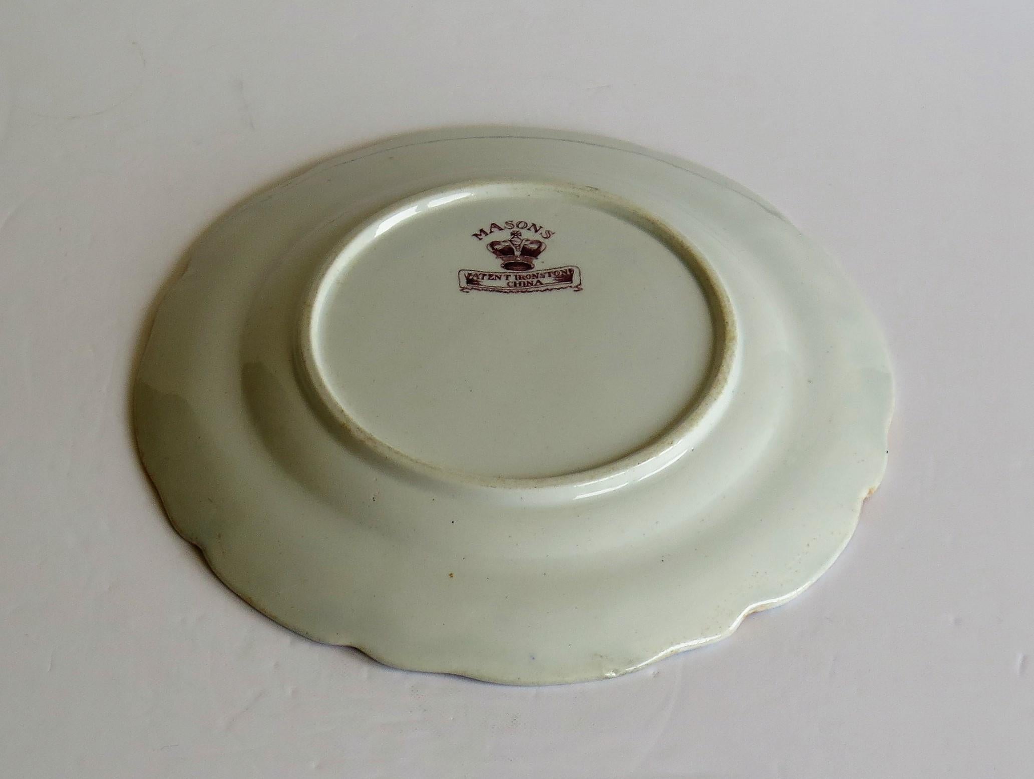 Masons Ironstone Plate in Canton Chinese Mountain Gilded Pattern, circa ...