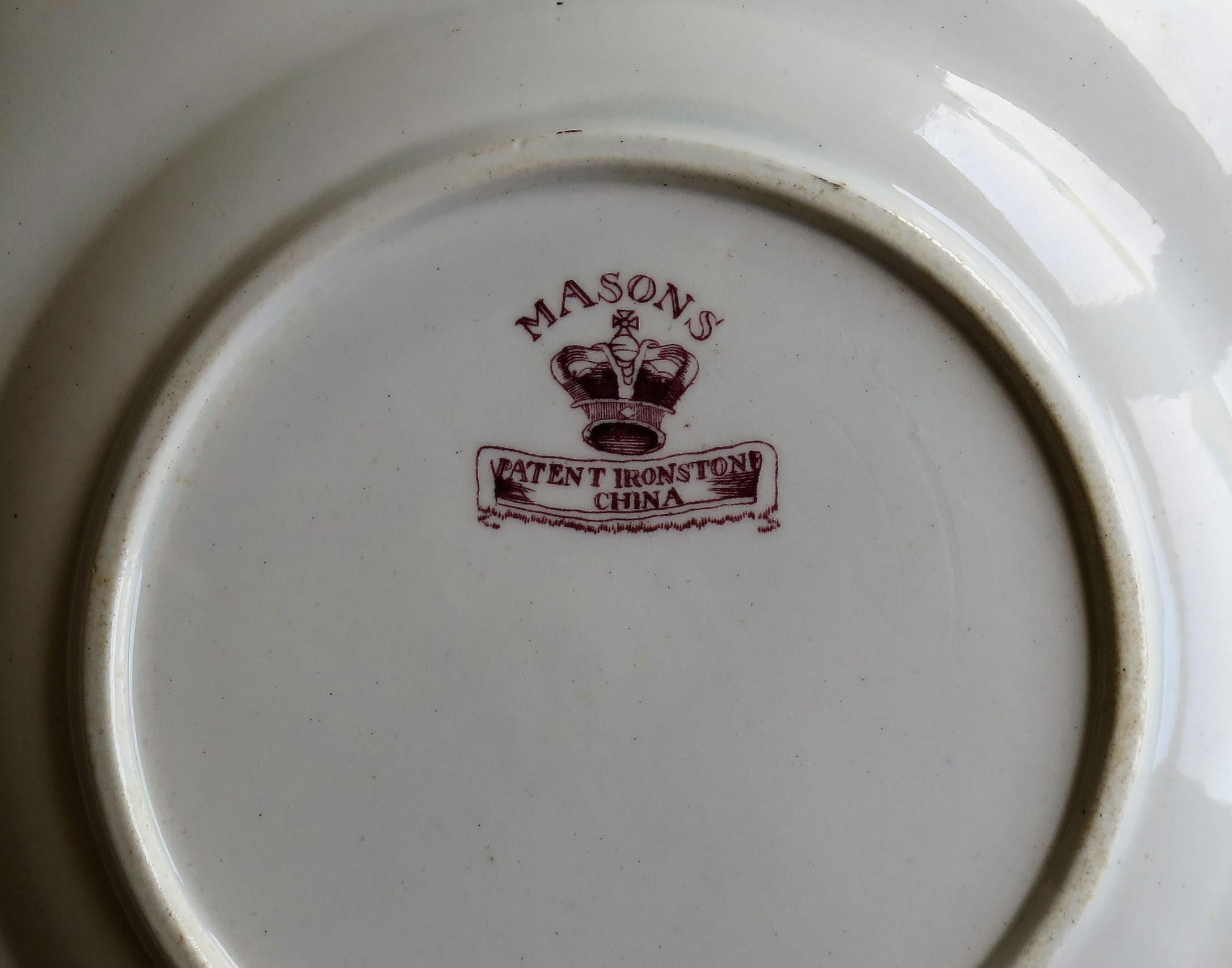 Masons Ironstone Plate in Canton Chinese Mountain Gilded Pattern, circa ...