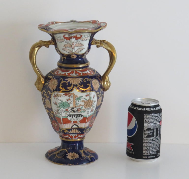 Mason's Ironstone Tall Vase in Blue Hawthorne Pattern Rare Shape, circa ...