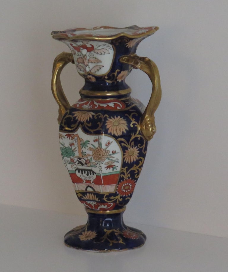Mason's Ironstone Tall Vase in Blue Hawthorne Pattern Rare Shape, circa ...