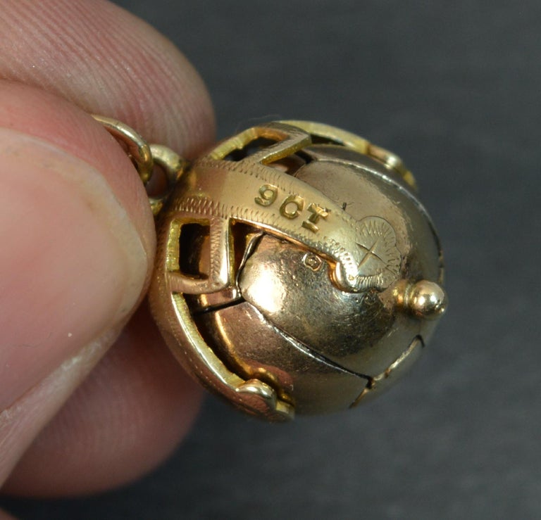 Masons Masonic 9 Carat Gold and Silver Ball Fob or Pendant at 1stDibs ...