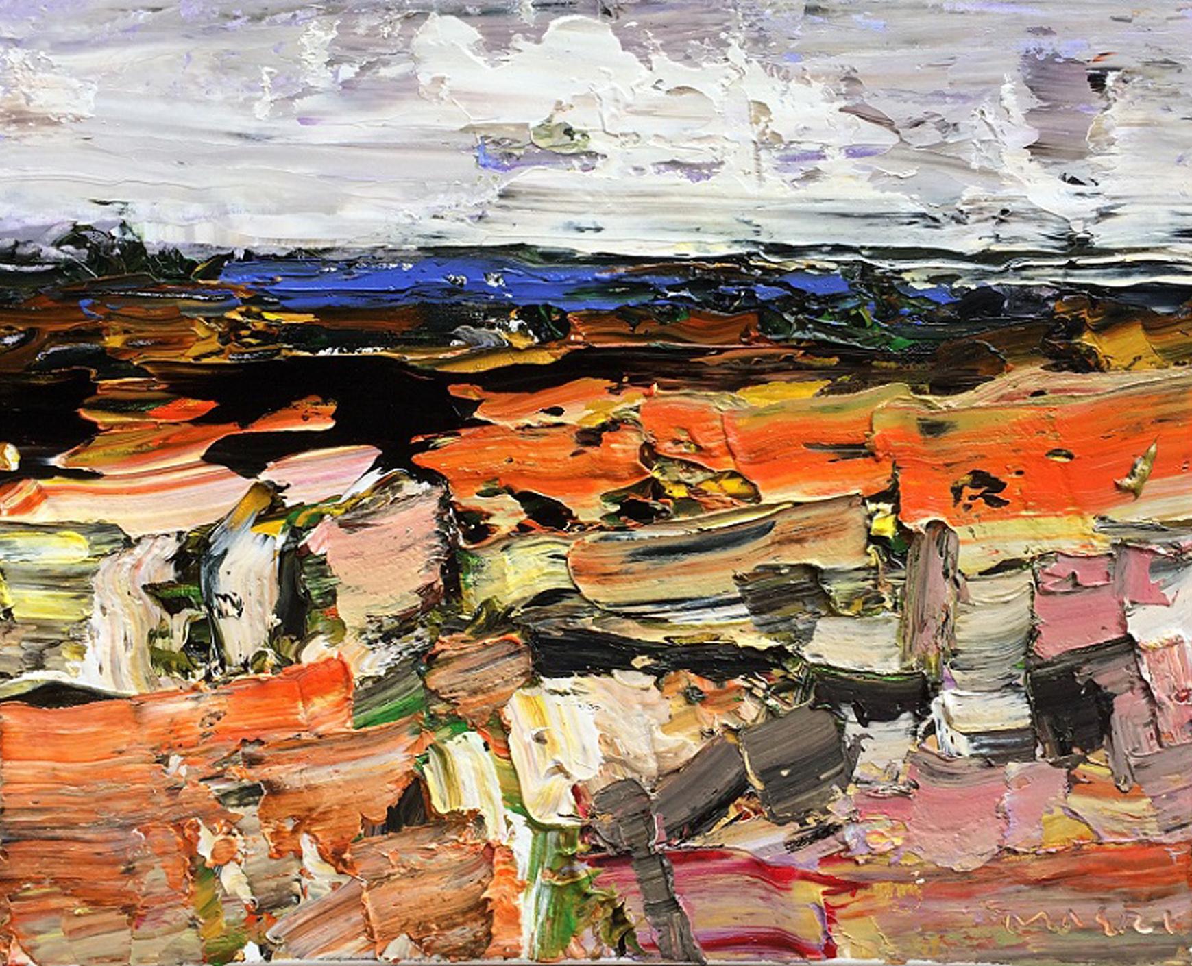 Oliver Foss - Expressionist Paris Street Scene Architectural Visionism ...