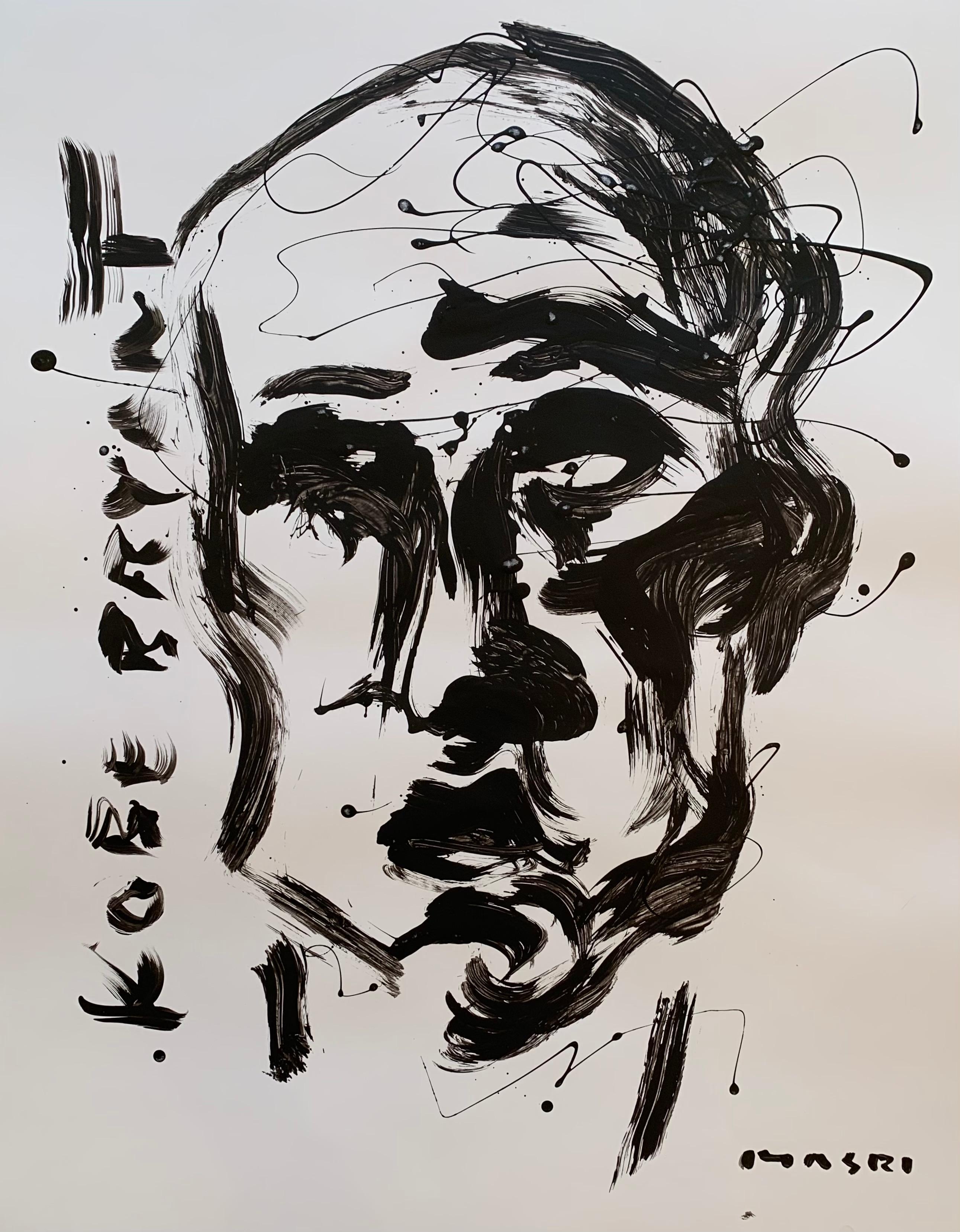 Alysanne McGaffey - Distemper Painting, Portrait of San Francisco poet ...