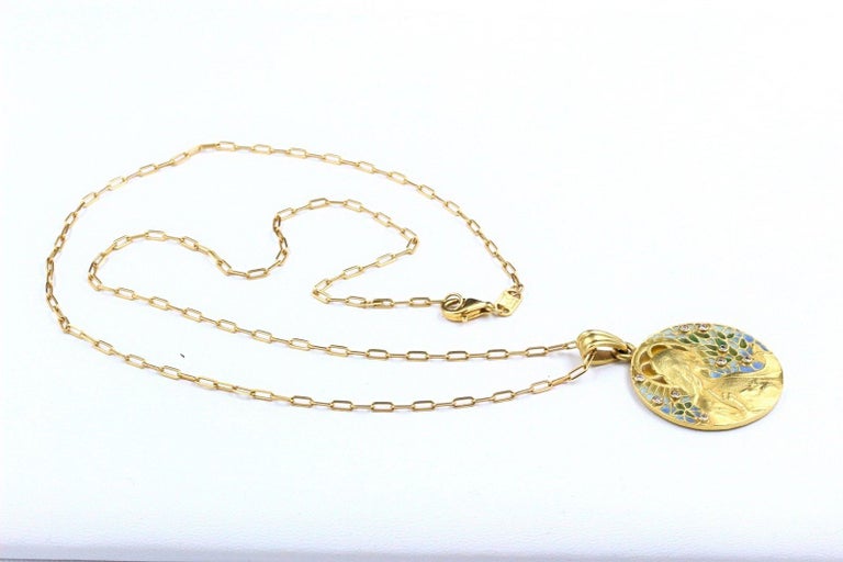 Masriera Jesus Madallion Pendant Necklace with Diamonds in 18 Karat ...