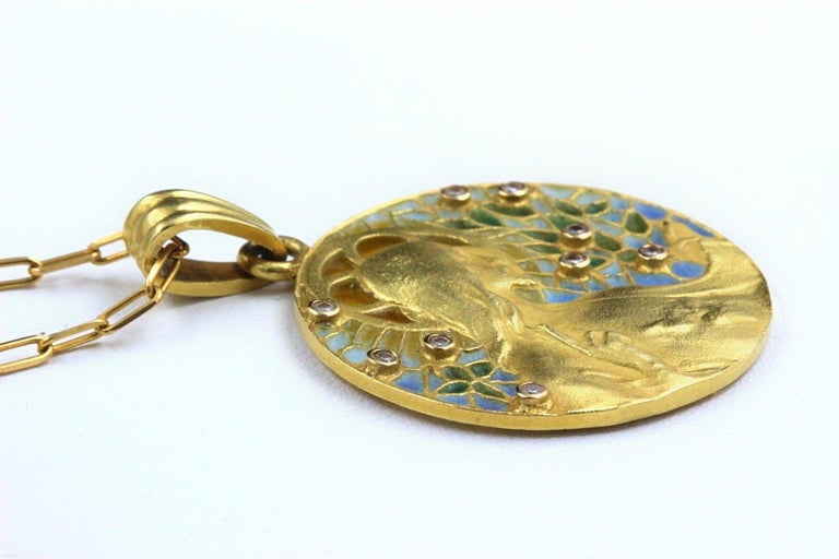 Masriera Jesus Madallion Pendant Necklace with Diamonds in 18 Karat ...