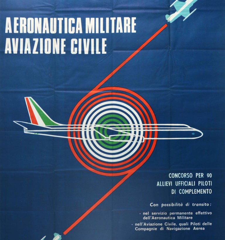 Masserotti - Original Vintage Poster Pilot Recruitment Civil Aviation ...