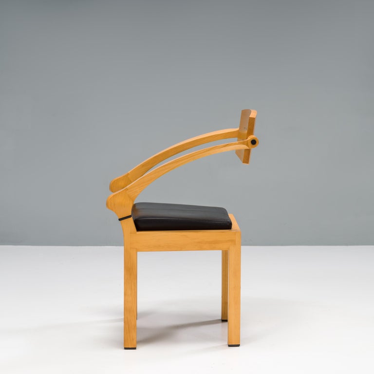 Massimo Scolari for Giorgetti Beech and Ebony Spring Office Chair ...