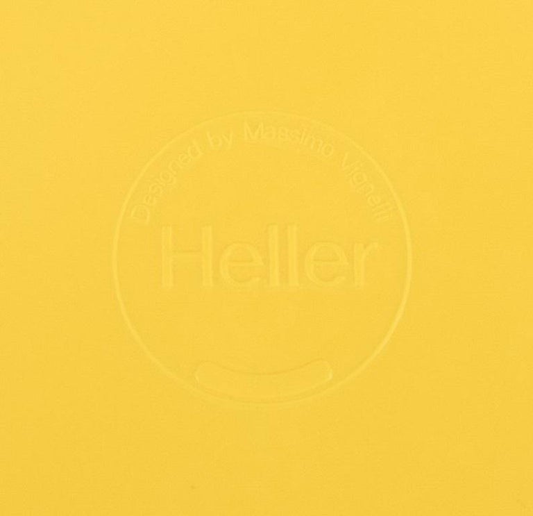 Massimo Vignelli for Heller, Italy, a Set of 8 Plates in Yellow ...