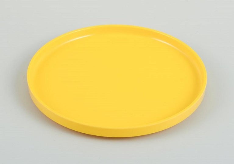 Massimo Vignelli for Heller, Italy, a Set of 8 Plates in Yellow ...