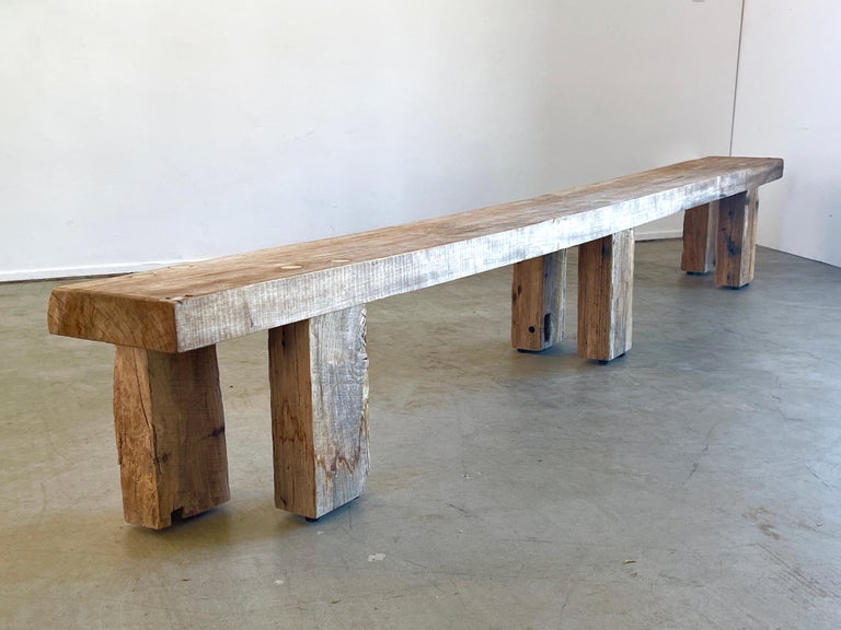 Massive Oak Bench at 1stDibs
