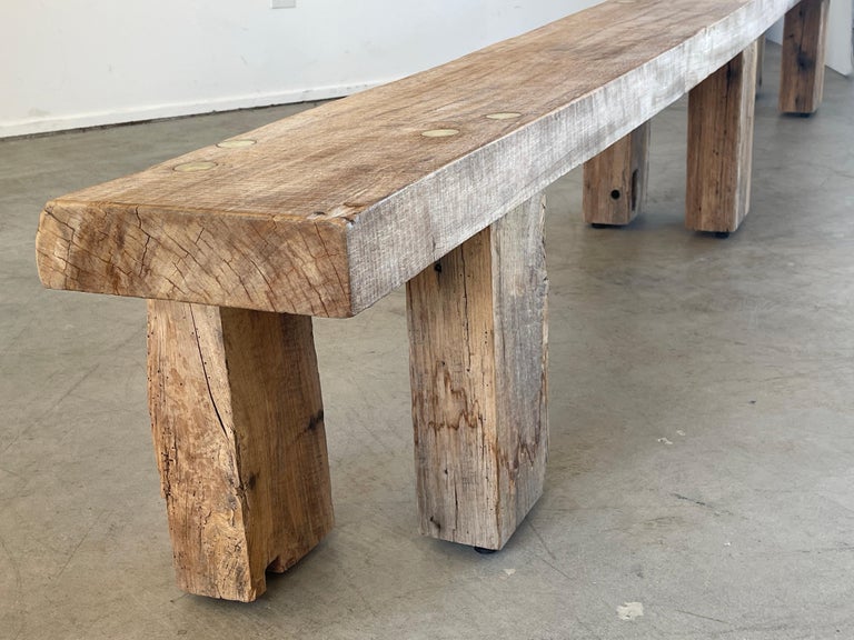Massive Oak Bench at 1stDibs