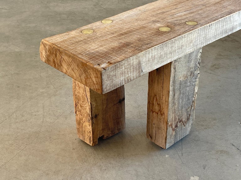 Massive Oak Bench at 1stDibs