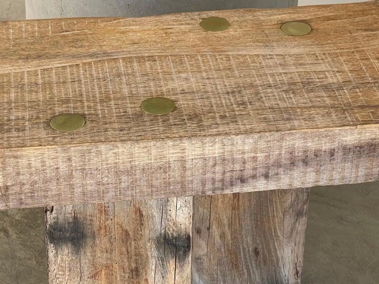 Massive Oak Bench at 1stDibs
