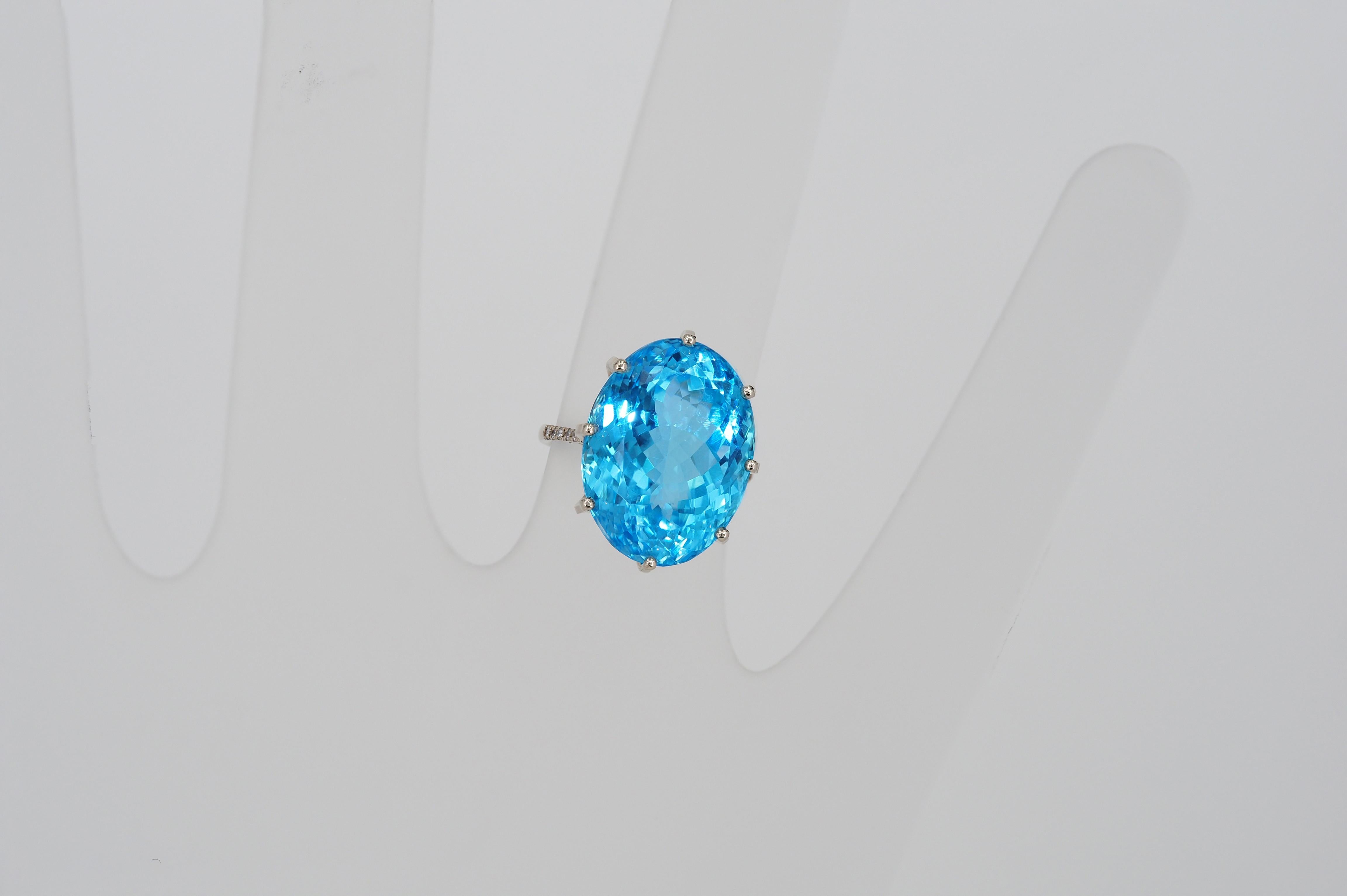 Customizable Topaz and Diamonds 14k gold ring For Sale at 1stDibs ...