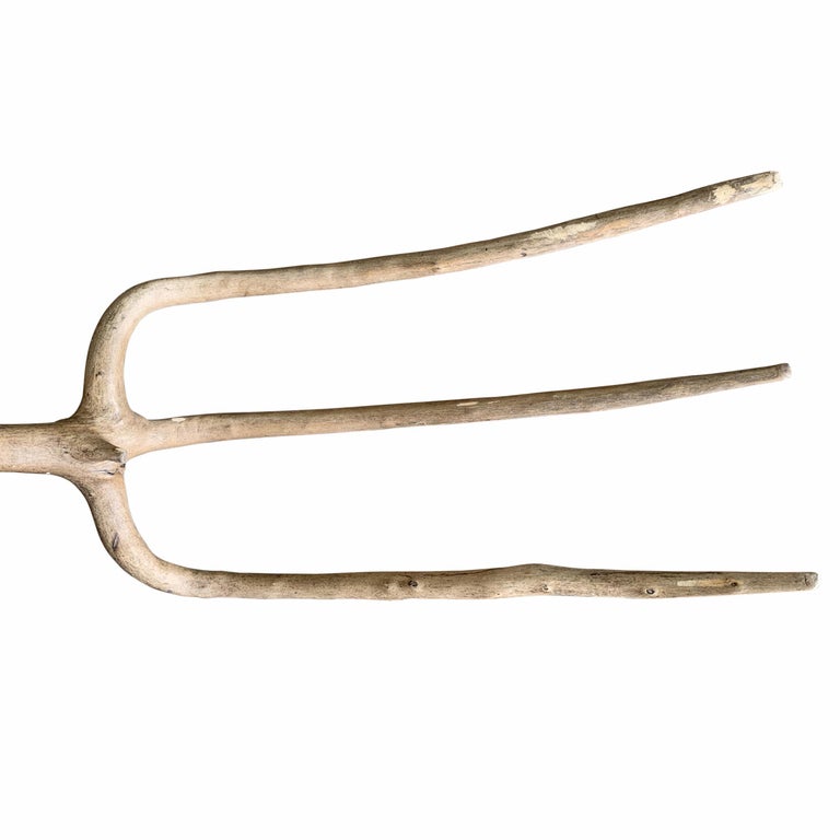 Massive 19th Century French Pitchfork on Custom Wall Mount at 1stDibs